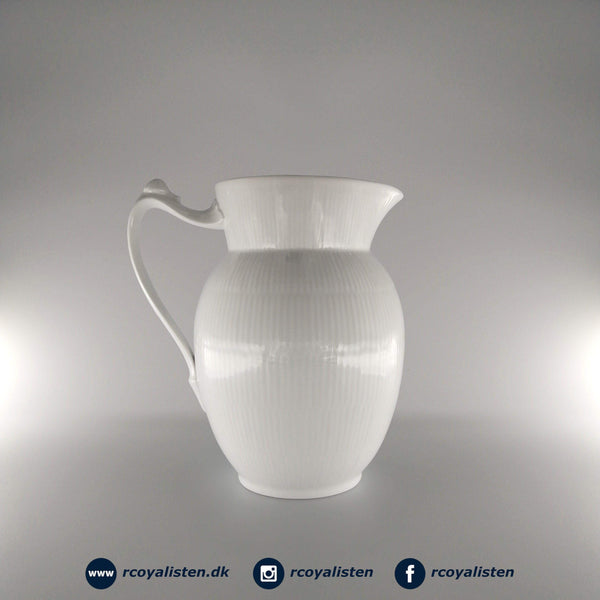 Royal Copenhagen Hvid Riflet Kande (19,5 cm / 170 cl) - Bryllup 2009 ...